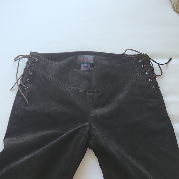 Ralph Lauren Blue Label | Pants & Jumpsuits | Ralph Ralph Lauren Dark Brown Suede Leather Pants ...